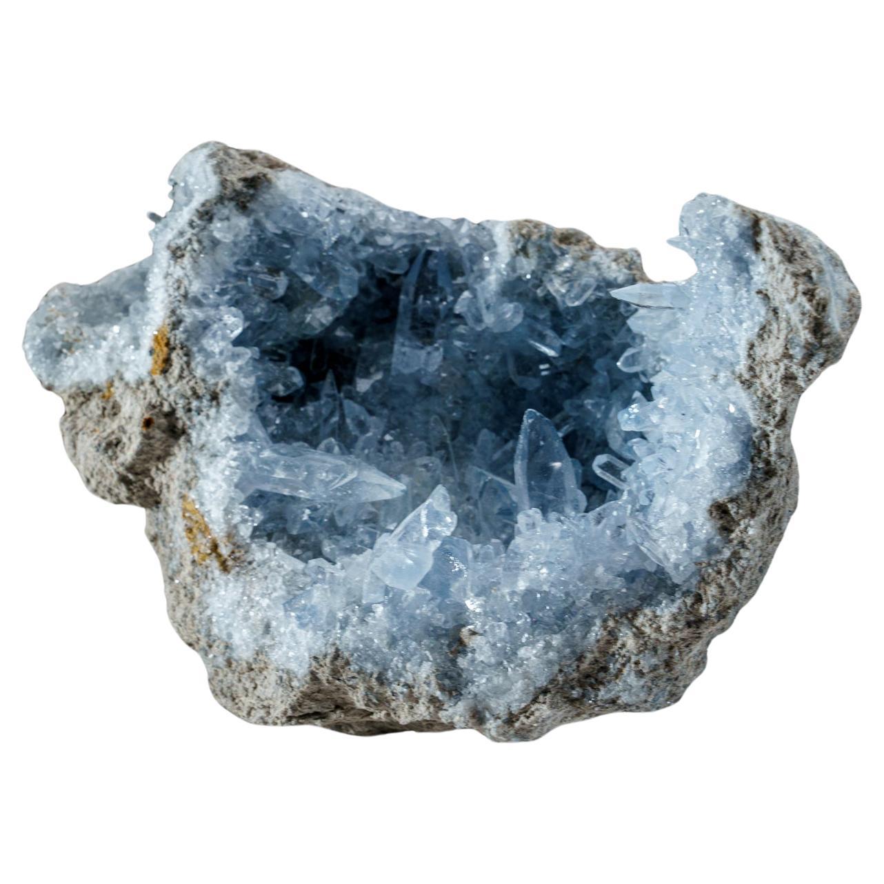 Blue Celestite Geode from Madagascar // 11.5 Lb For Sale at 1stDibs