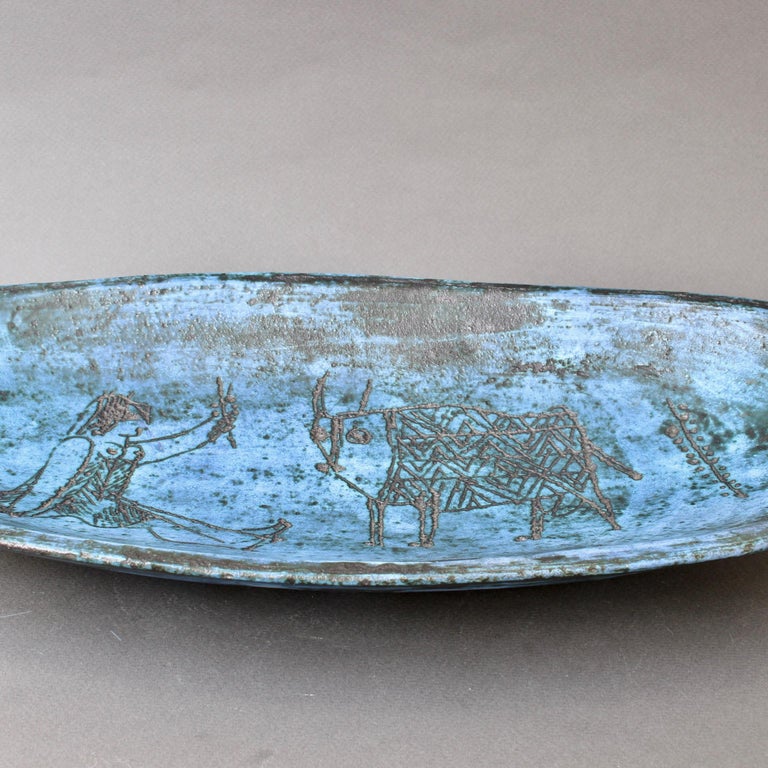 Blue Ceramic Decorative Tray by Jacques Blin, circa 1950s at 1stDibs ...