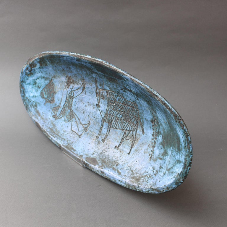Blue Ceramic Decorative Tray by Jacques Blin, circa 1950s at 1stDibs ...