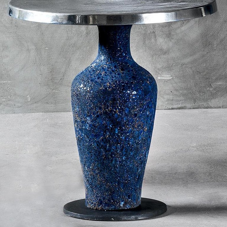 Blue Ceramic Low Center Table For Sale at 1stDibs | ceramic center table