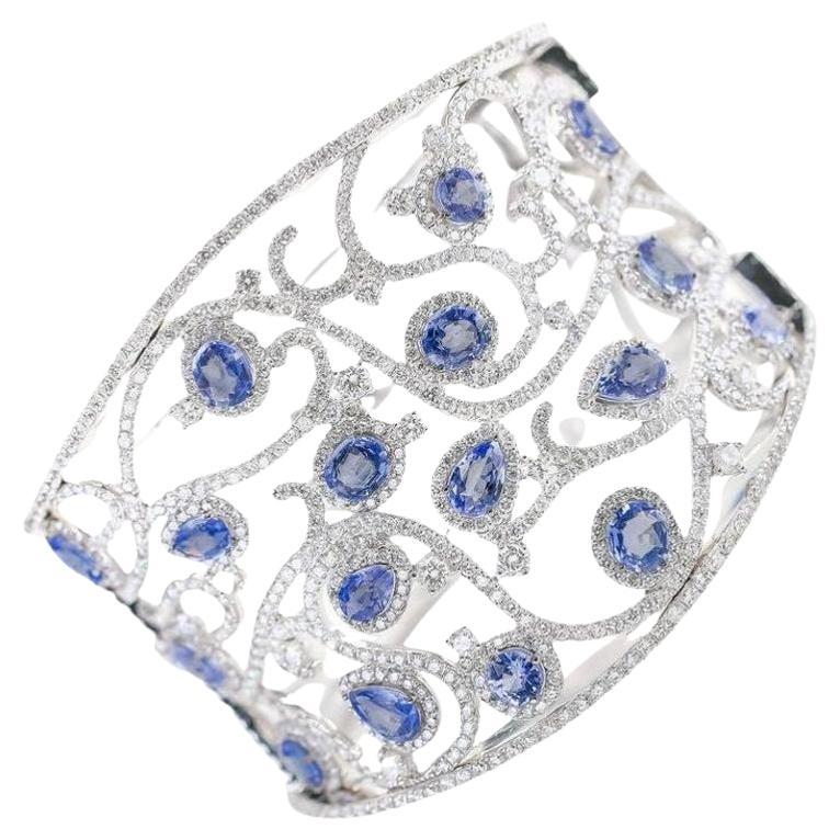 Antique Sapphire Cuff Bracelets - 332 For Sale at 1stDibs | blue ...