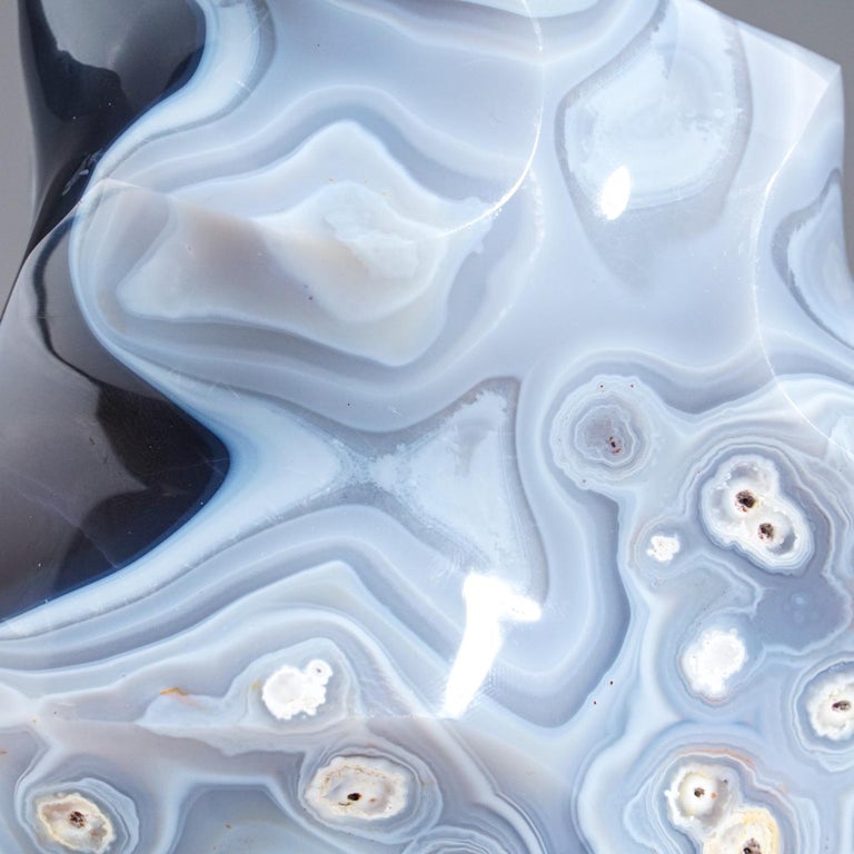 Blue Chalcedony Orca Stone Flame Freeform '4 Lbs' For Sale at 1stDibs