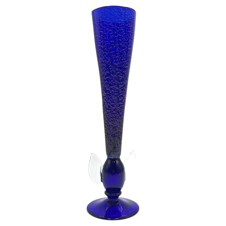 Blue Collectible Glass in Murano Glass by Carlo Moretti 1980s at 1stDibs