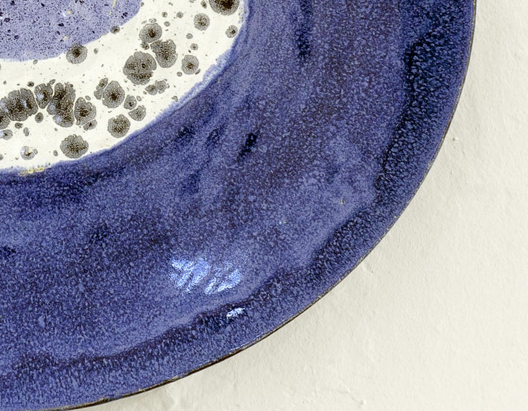Blue Contemporary Ceramic Decorative Plate For Sale at 1stDibs
