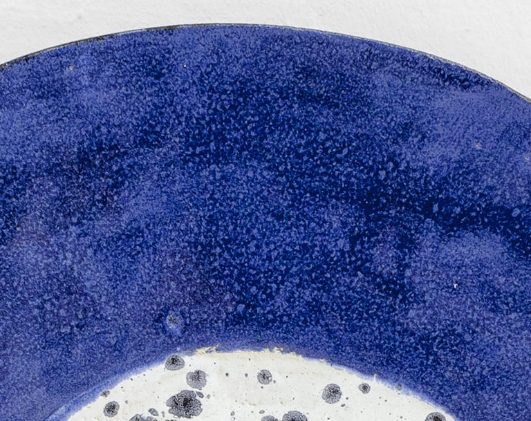 Blue Contemporary Ceramic Decorative Plate For Sale at 1stDibs
