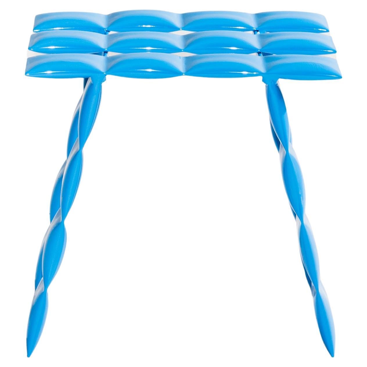 Blue Cosmic Stool by Metis Design Studio For Sale at 1stDibs
