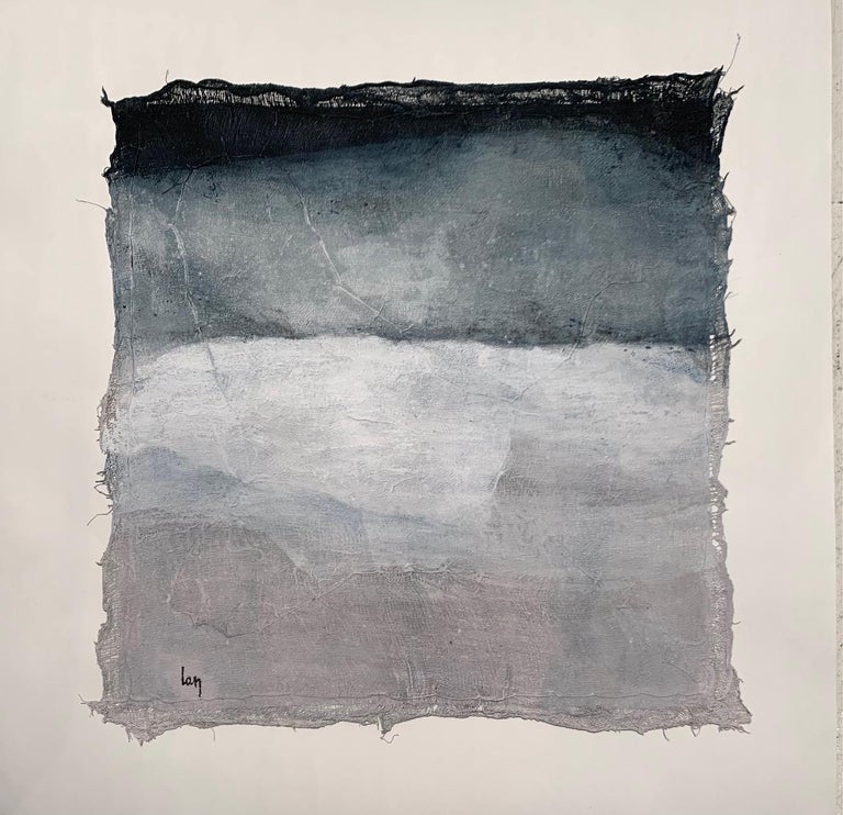 Blue, Cream and Lilac Painting by Artist Diane Petry, Contemporary ...