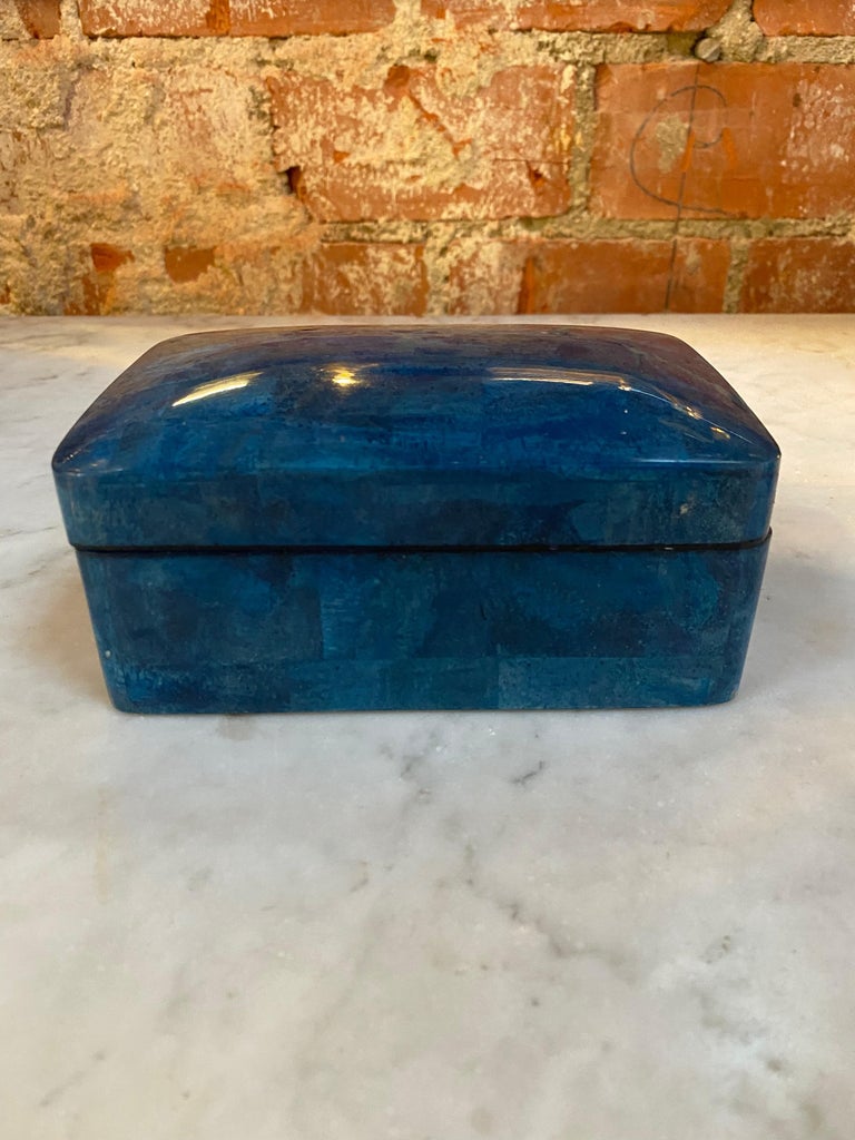 Blue Decorative Italian Box 1970s at 1stDibs