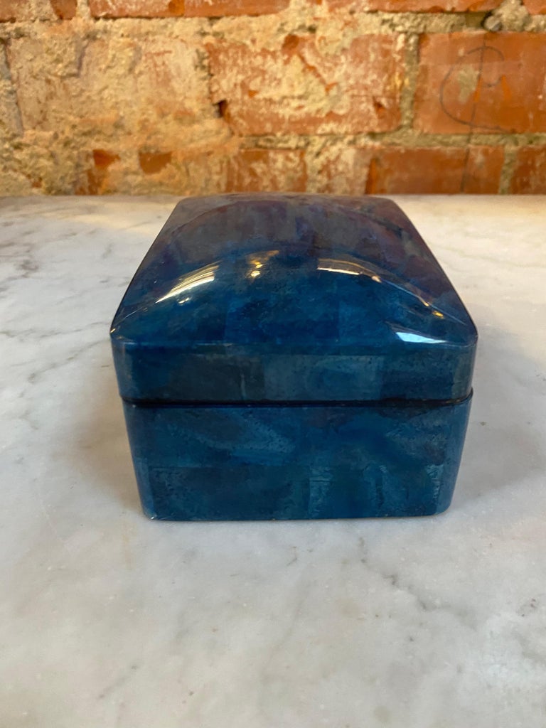 Blue Decorative Italian Box 1970s at 1stDibs