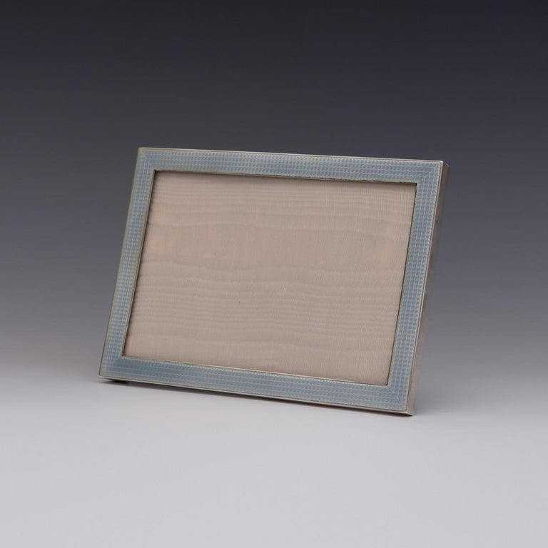 Blue Enamel and Silver Frame, Hallmarked 1933 at 1stDibs