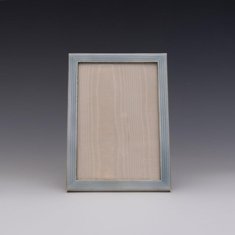 Blue Enamel and Silver Frame, Hallmarked 1933 at 1stDibs