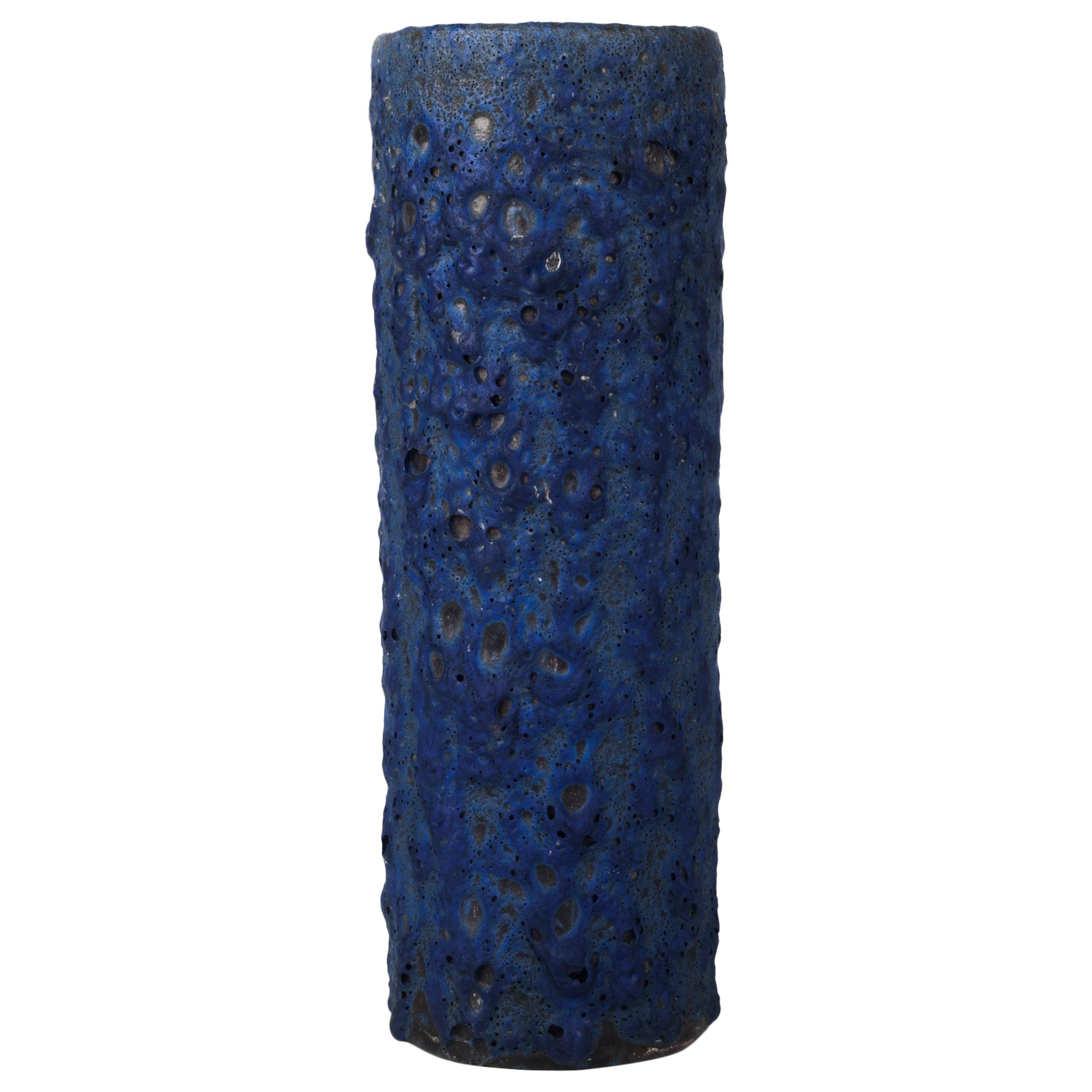 Blue Fat Lava Vase, West Germany, 1970s For Sale at 1stDibs