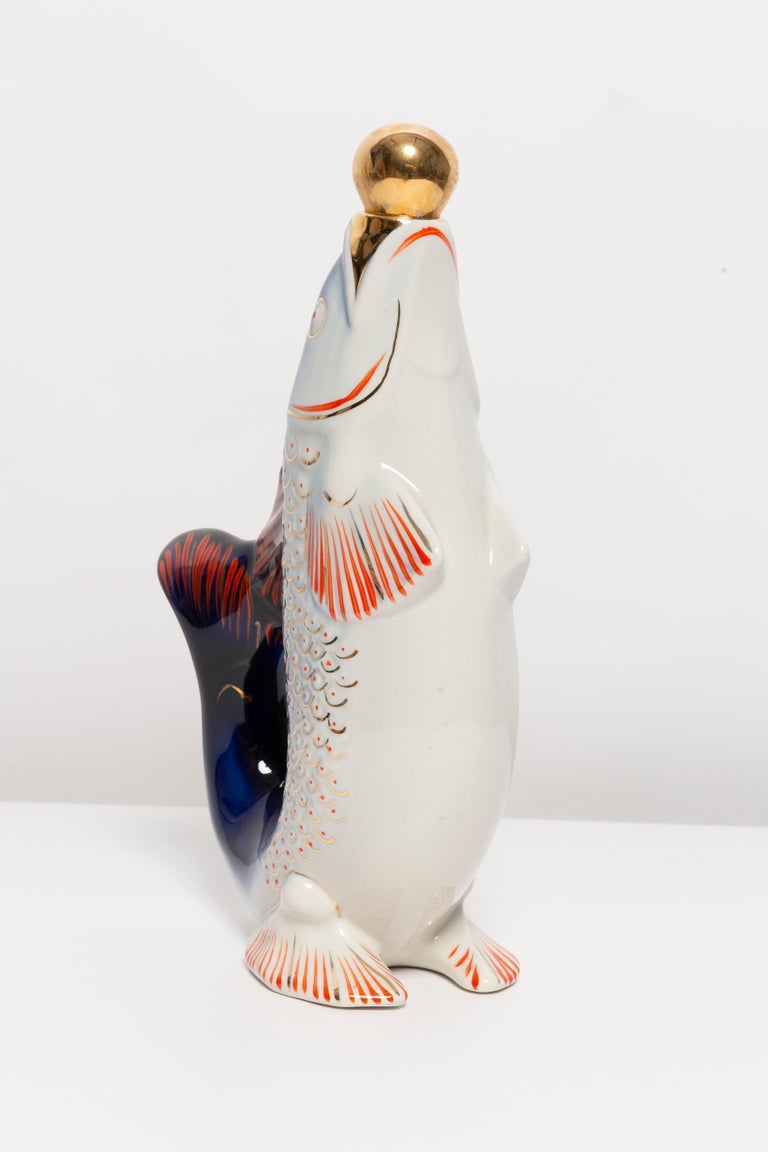 Blue Fish Glass Decanter and Glasses, 20th Century, Europe, 1960s For ...
