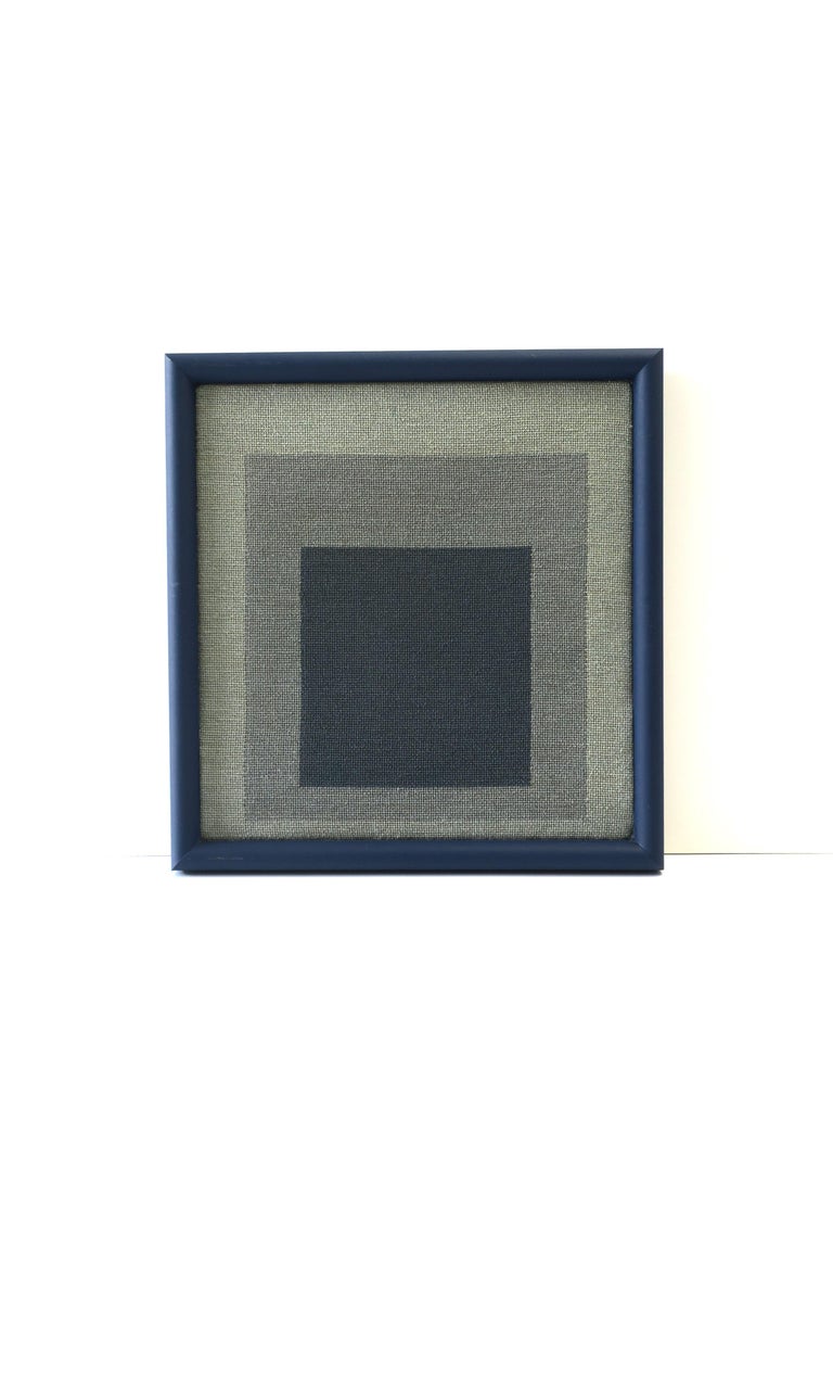 Blue Geometric Needlepoint Artwork Wall Art For Sale at 1stDibs