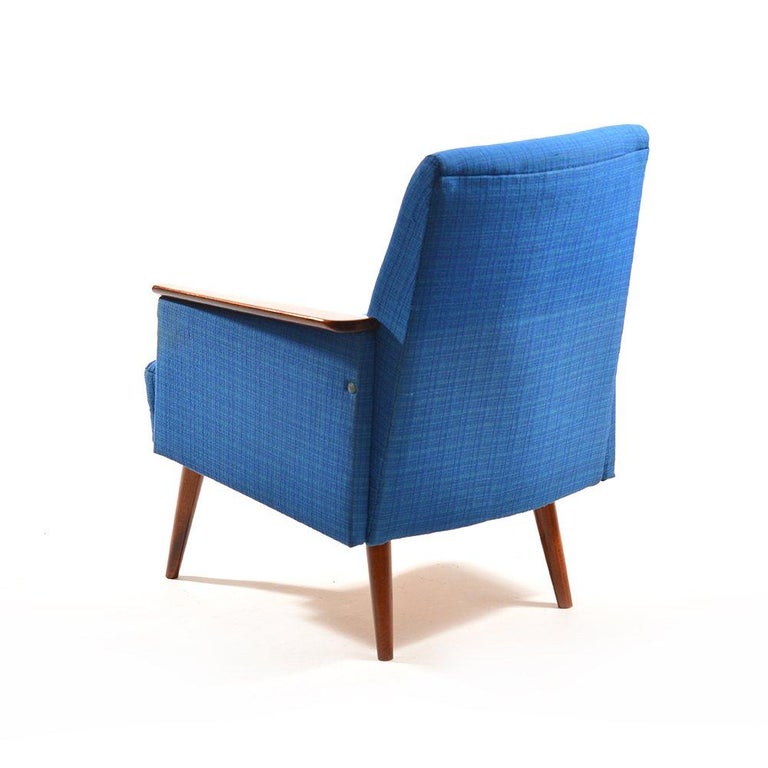 Blue German Armchair from Midcentury Era, 1960s For Sale at 1stDibs