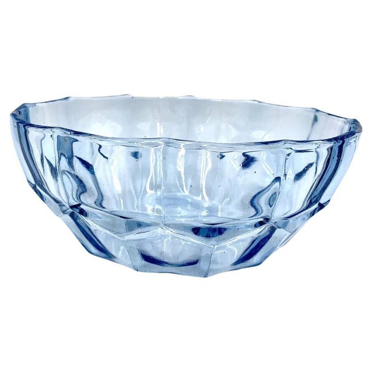 Blue Glass Bowl, Poland, 1970s For Sale at 1stDibs
