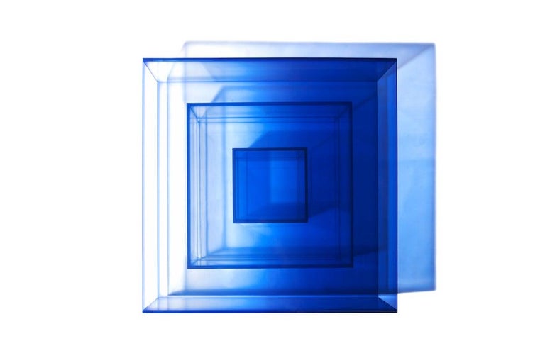 Null Blue Glass Clear Transition Color Coffee Table by Studio Buzao ...