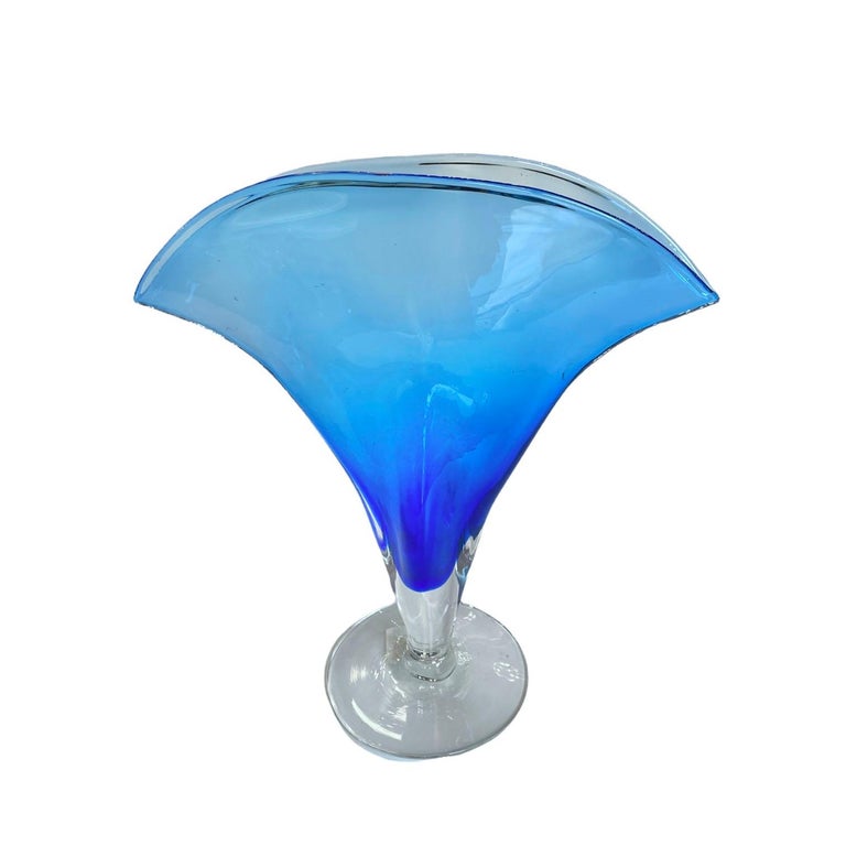 Blue Glass Vase For Sale at 1stDibs