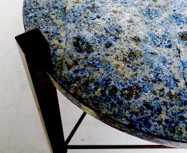 Blue Granite and Solid Bronze Side Table Mid Century Modern For Sale at ...