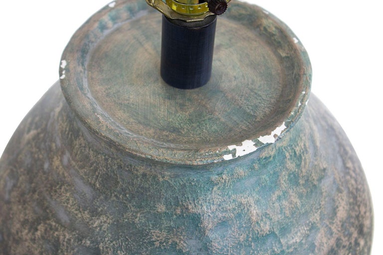 Blue-Green Ceramic Table Lamp For Sale at 1stDibs