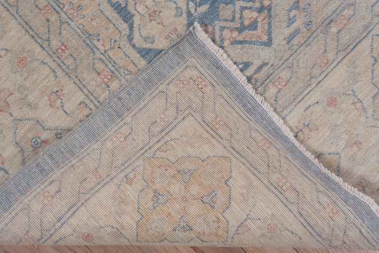 Blue Hand Knotted Tribal Afghan Carpet For Sale at 1stDibs