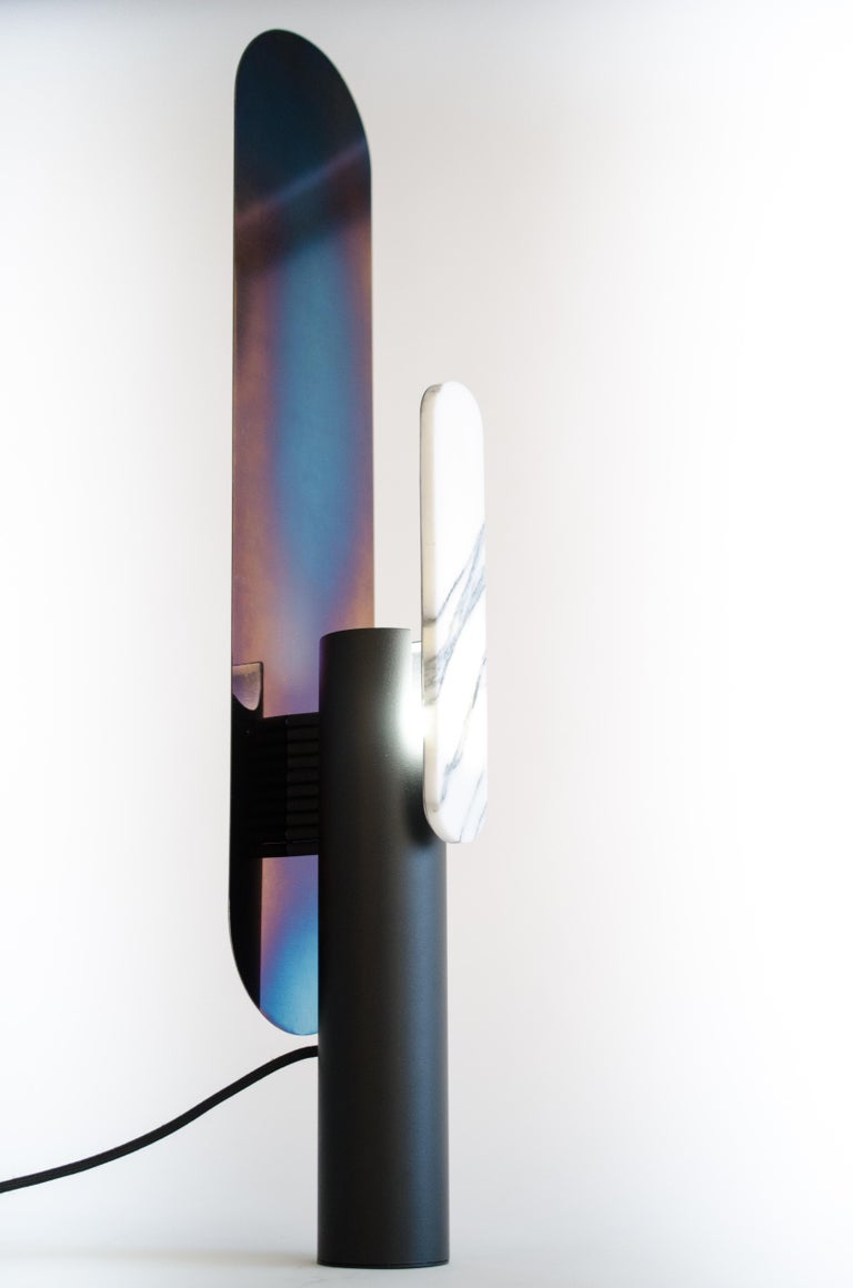 Blue Heat Lamp Signed by Adam Ruiz For Sale at 1stDibs