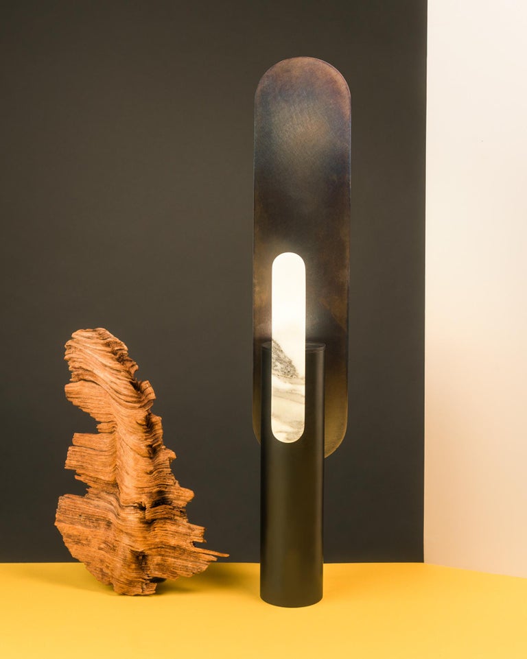 Blue Heat Lamp Signed by Adam Ruiz For Sale at 1stDibs