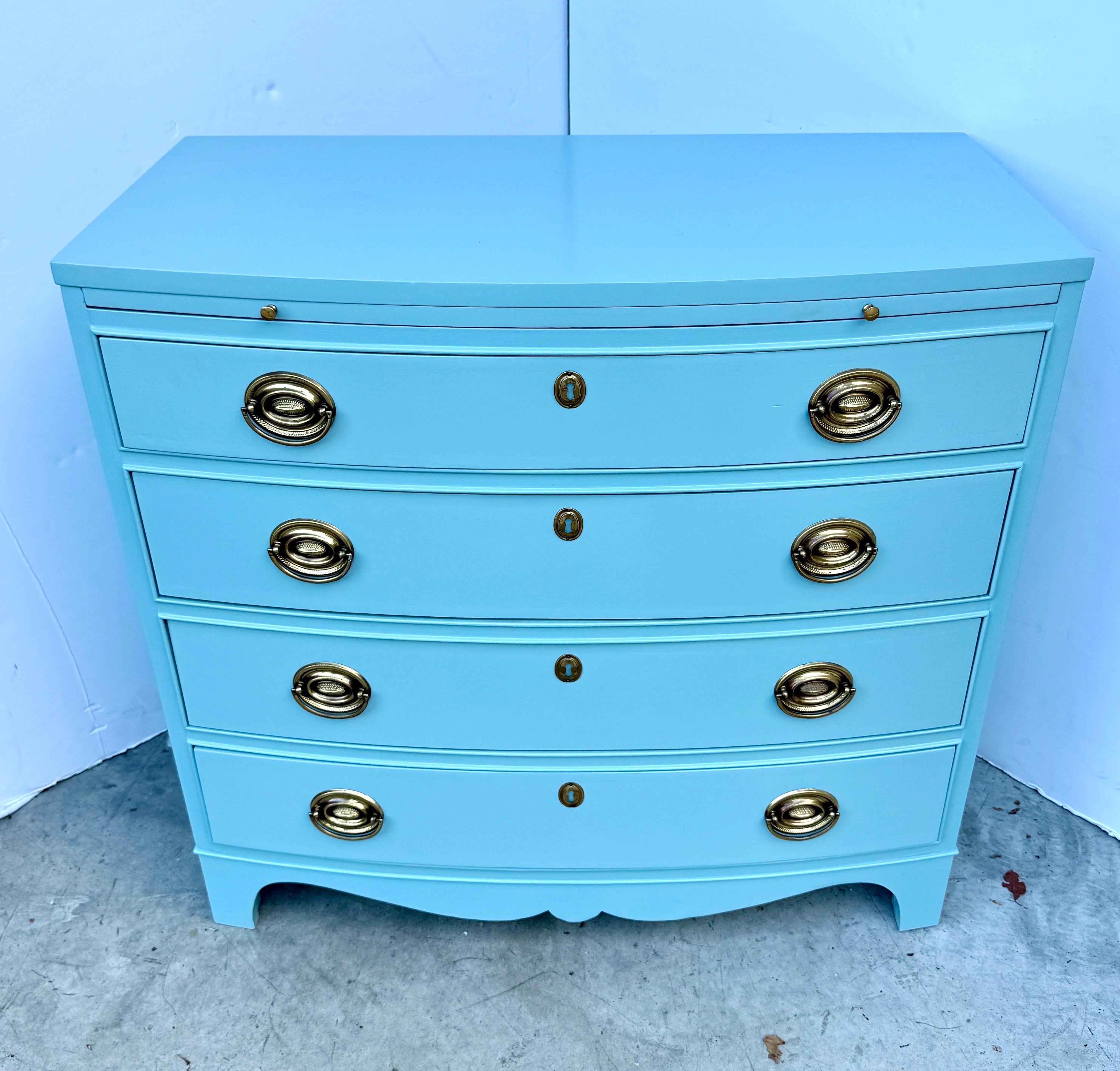 Blue Hickory Furniture Lacquered Four Drawer Bachelors Chest For Sale ...