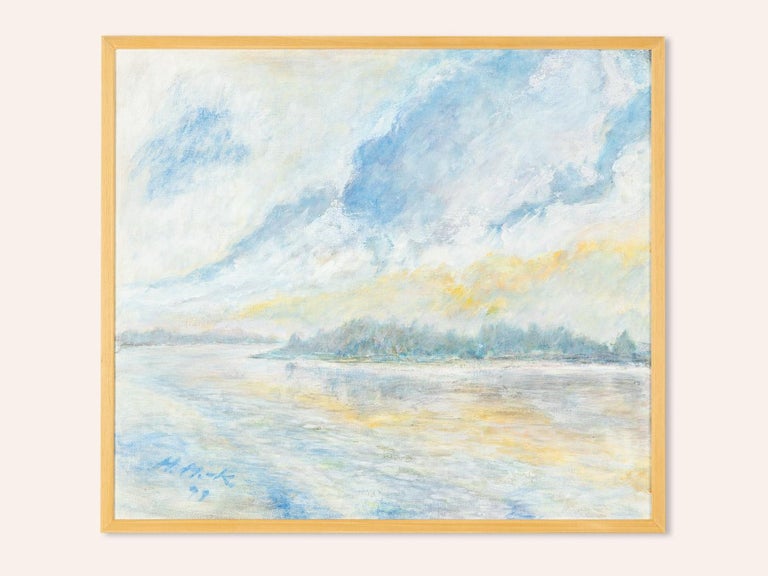 Blue Hour Painting Set by Helga Müller, 1990s For Sale at 1stDibs