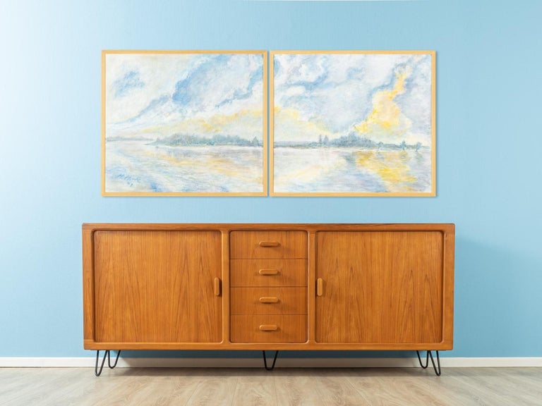 Blue Hour Painting Set by Helga Müller, 1990s For Sale at 1stDibs