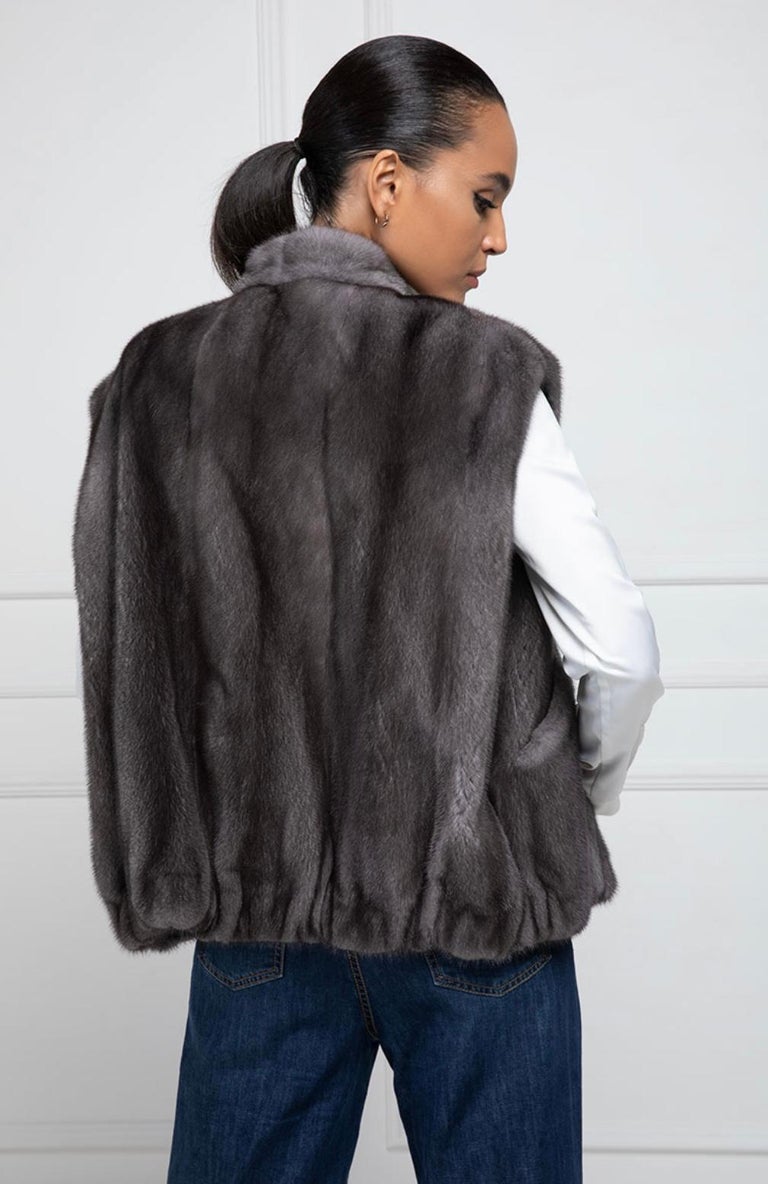 Blue Iris Mink Vest For Sale at 1stDibs