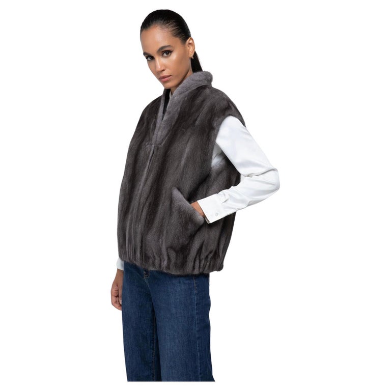 Blue Iris Mink Vest For Sale at 1stDibs