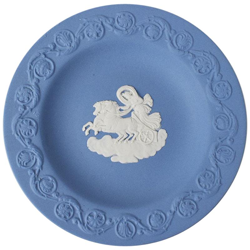 Wedgwood Collectors Society Blue Jasperware Mayflower Ship Catchall ...