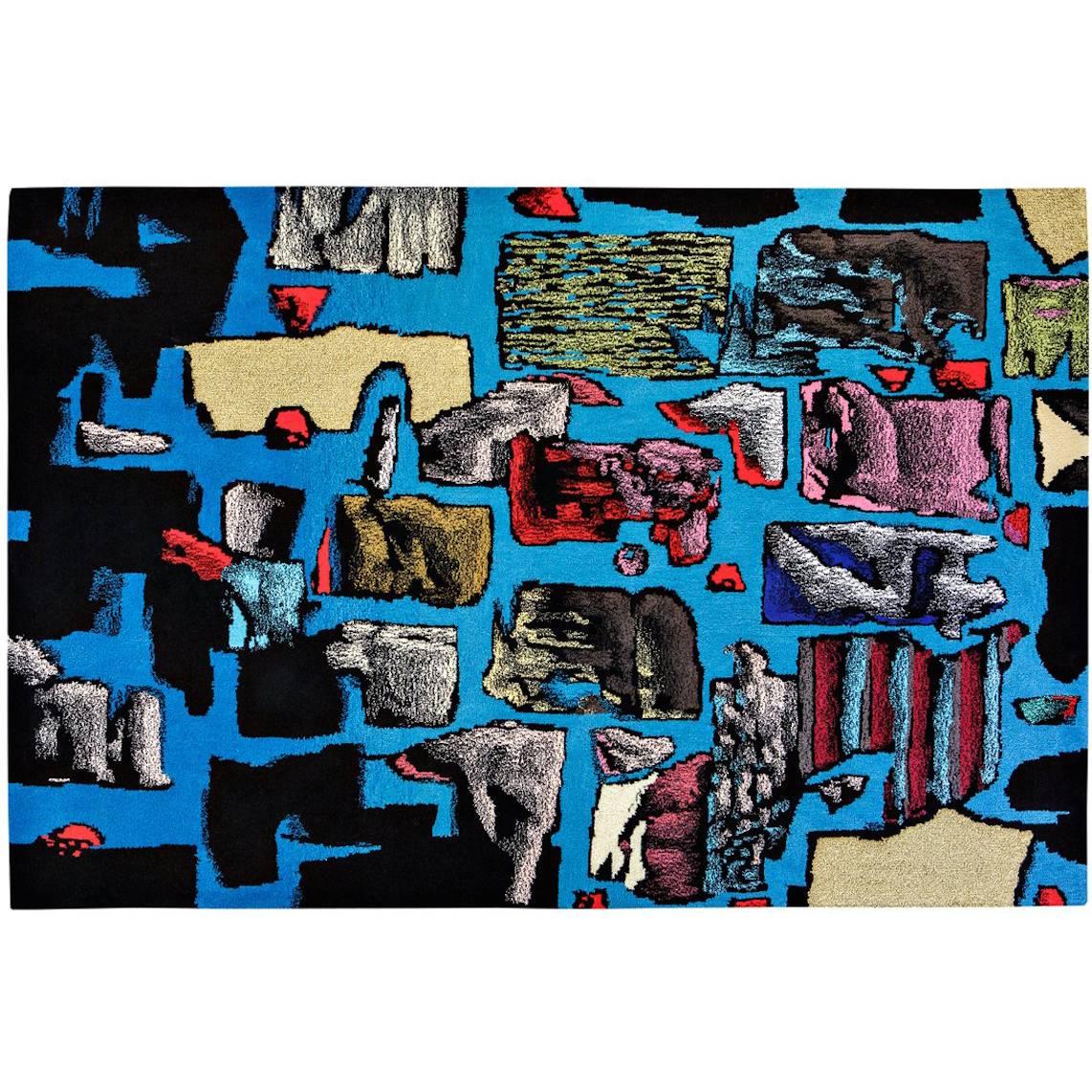 'Blue Kit' Hand-Tufted Area Rug by Julien Colombier For Sale at 1stDibs ...