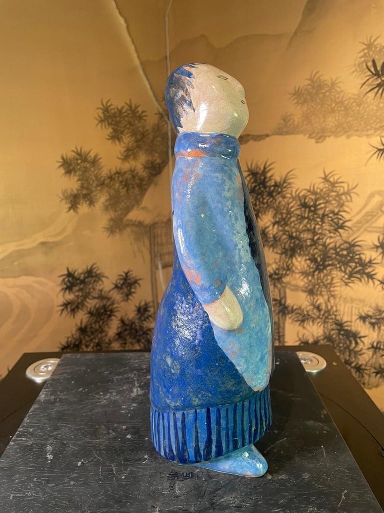 Blue Lady Ema with Handbag Eva Fritz-Lindner, 1970 For Sale at 1stDibs