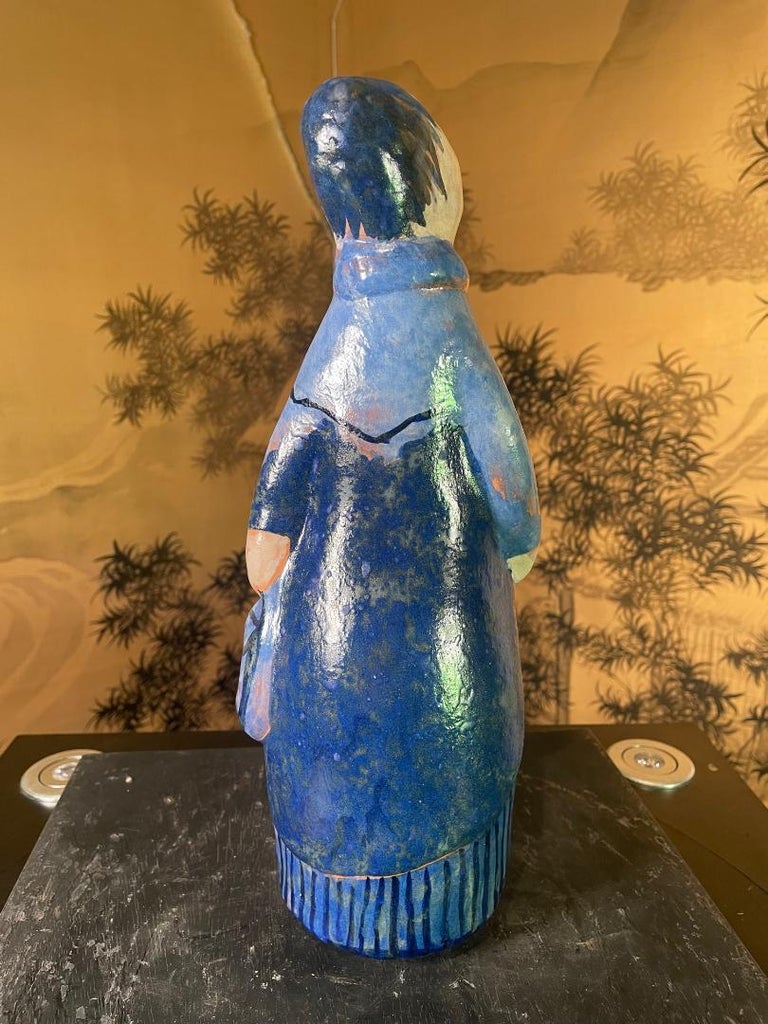 Blue Lady Ema with Handbag Eva Fritz-Lindner, 1970 For Sale at 1stDibs