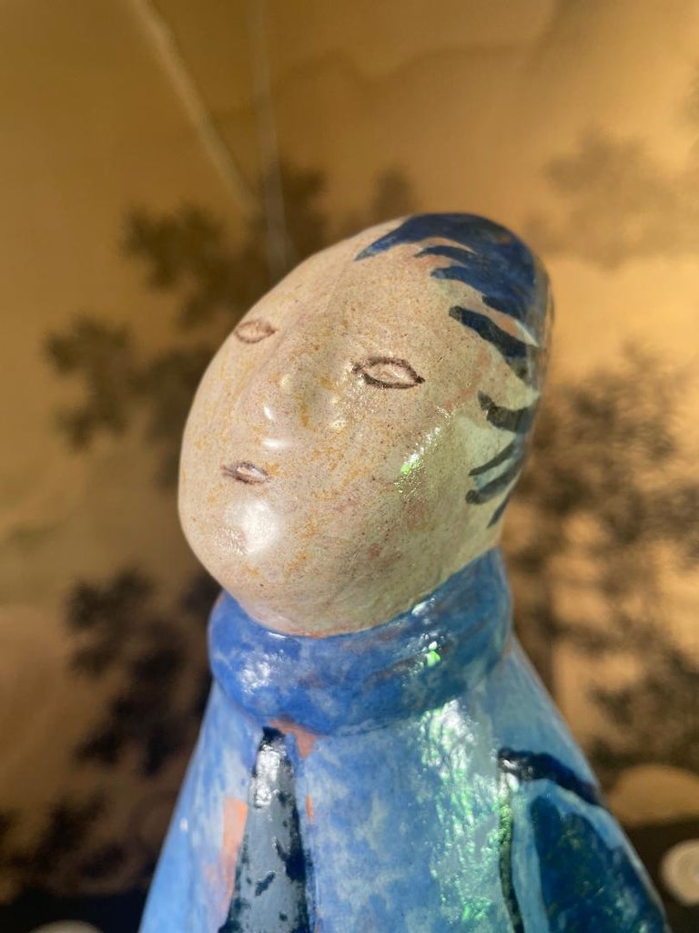 Blue Lady Ema with Handbag Eva Fritz-Lindner, 1970 For Sale at 1stDibs