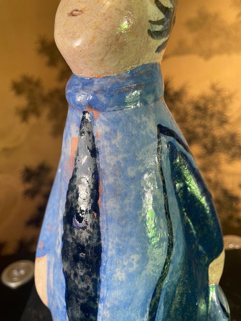 Blue Lady Ema with Handbag Eva Fritz-Lindner, 1970 For Sale at 1stDibs