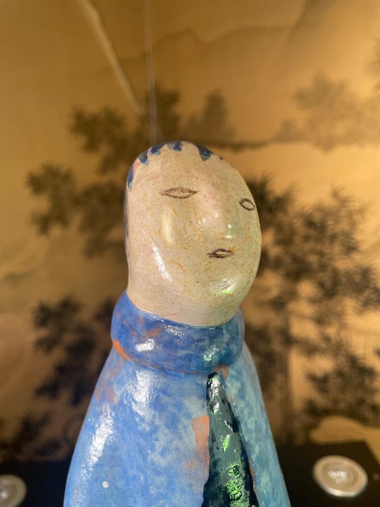 Blue Lady Ema with Handbag Eva Fritz-Lindner, 1970 For Sale at 1stDibs
