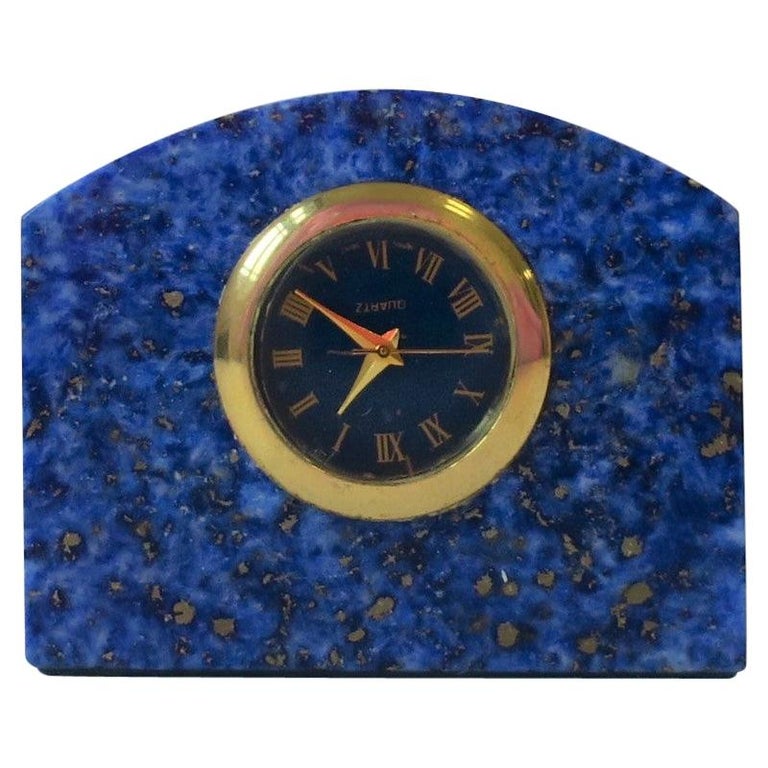 Blue Lapis Lazuli Clock at 1stDibs