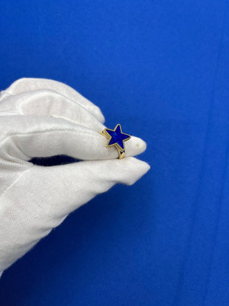 Blue Lapis Lazuli Star Galaxy Celestial Constellation Zodiac Yellow ...