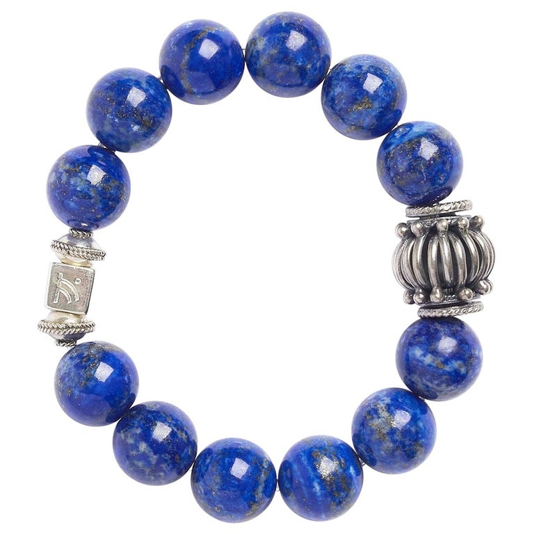 Blue Lapis Sterling Silver Biru Bracelet at 1stDibs