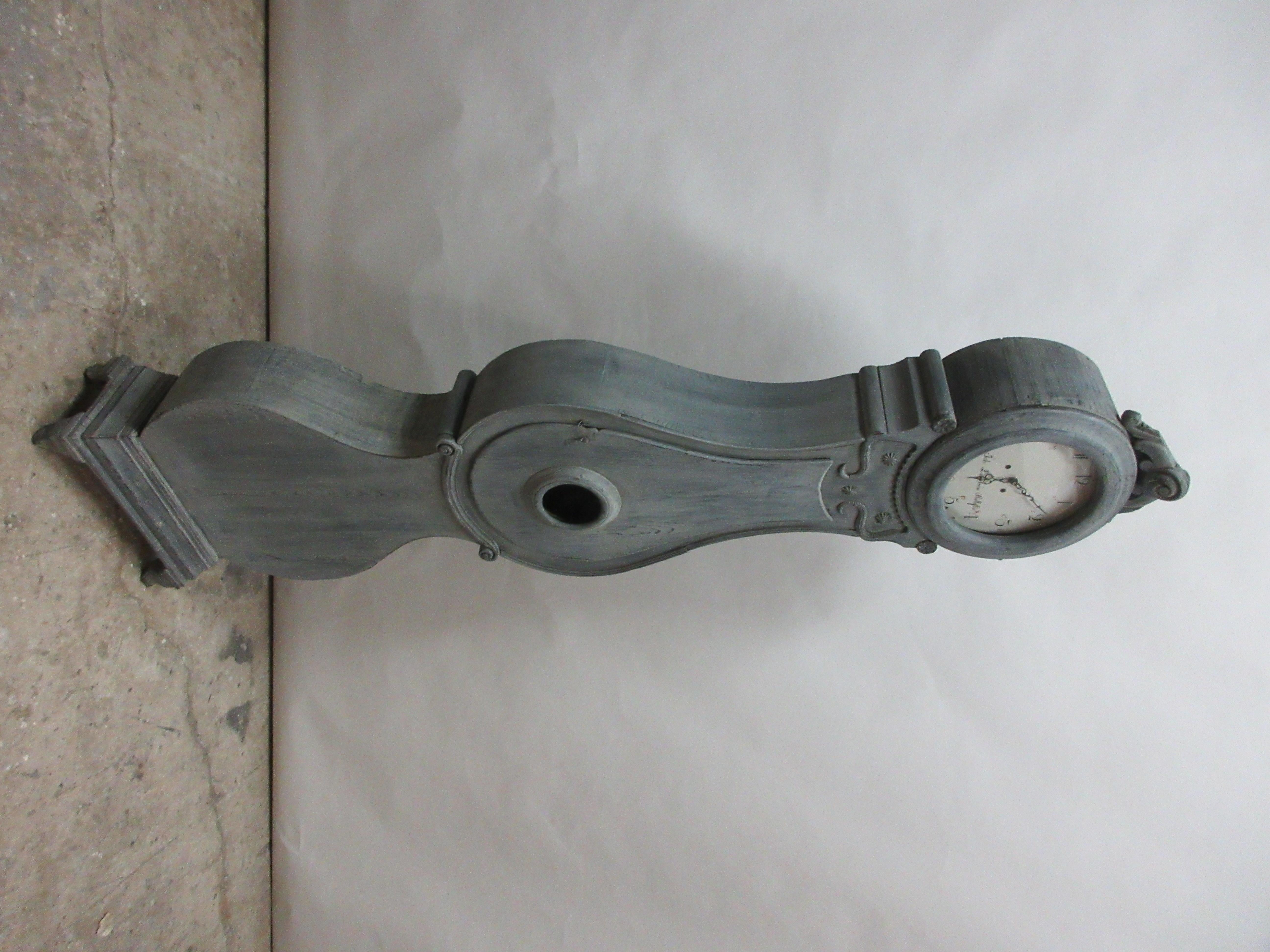 Blue Long Case Swedish Mora Clock at 1stDibs