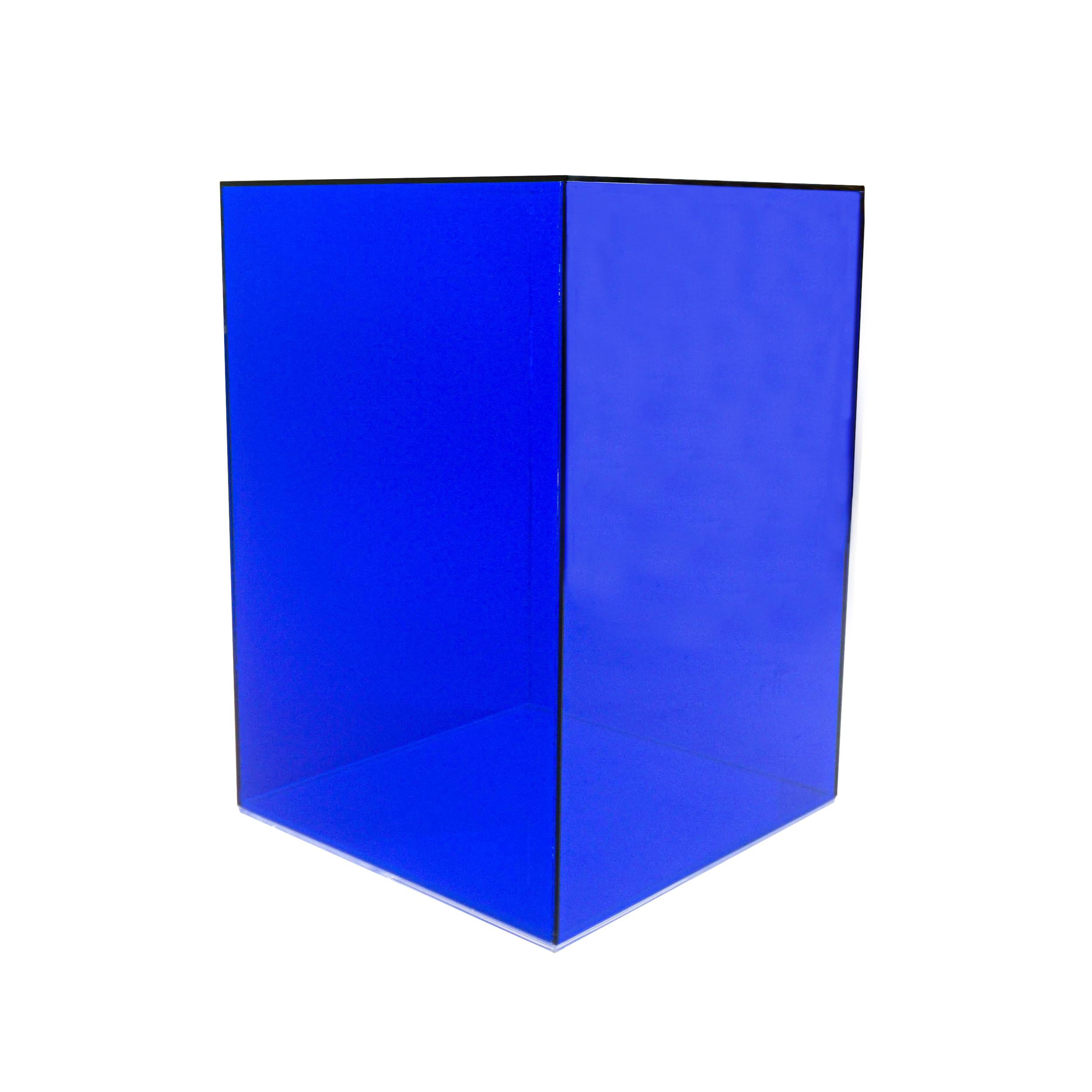 Blue Lucite Side Table For Sale at 1stDibs
