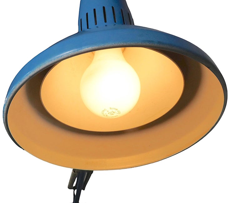 Blue Luxo Angle Poise Architects Task Work Lamp Made in Denmark For ...