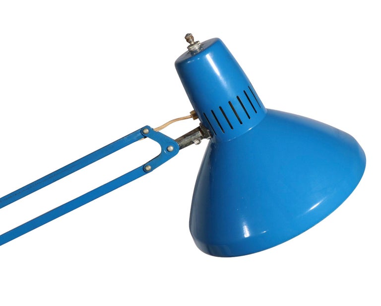 Blue Luxo Angle Poise Architects Task Work Lamp Made in Denmark For ...