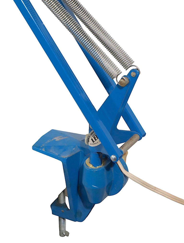 Blue Luxo Angle Poise Architects Task Work Lamp Made in Denmark For ...