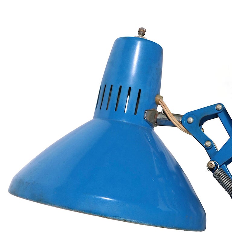 Blue Luxo Angle Poise Architects Task Work Lamp Made in Denmark For ...