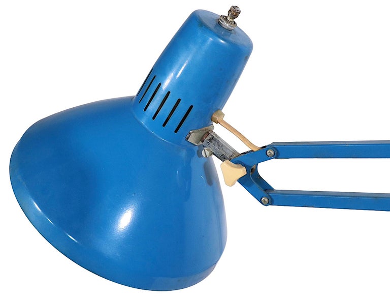 Blue Luxo Angle Poise Architects Task Work Lamp Made in Denmark For ...