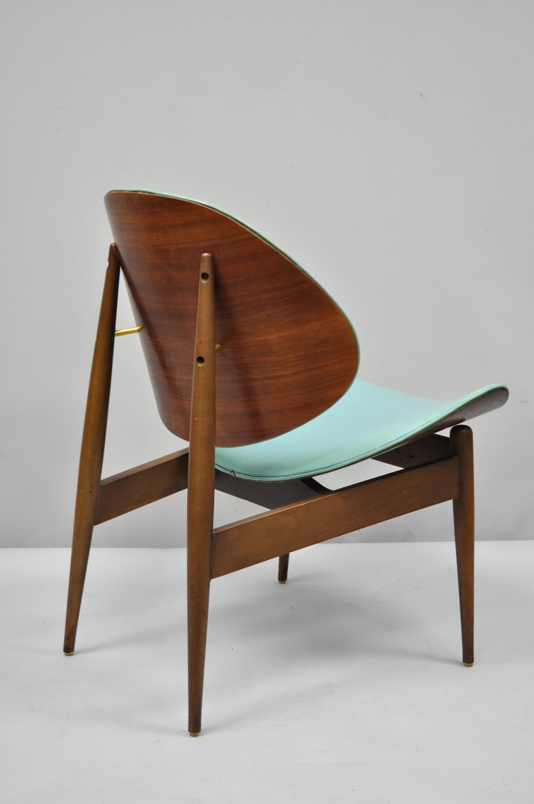 Blue Midcentury Danish Modern Kodawood Seymour James Wiener Clam Shell ...